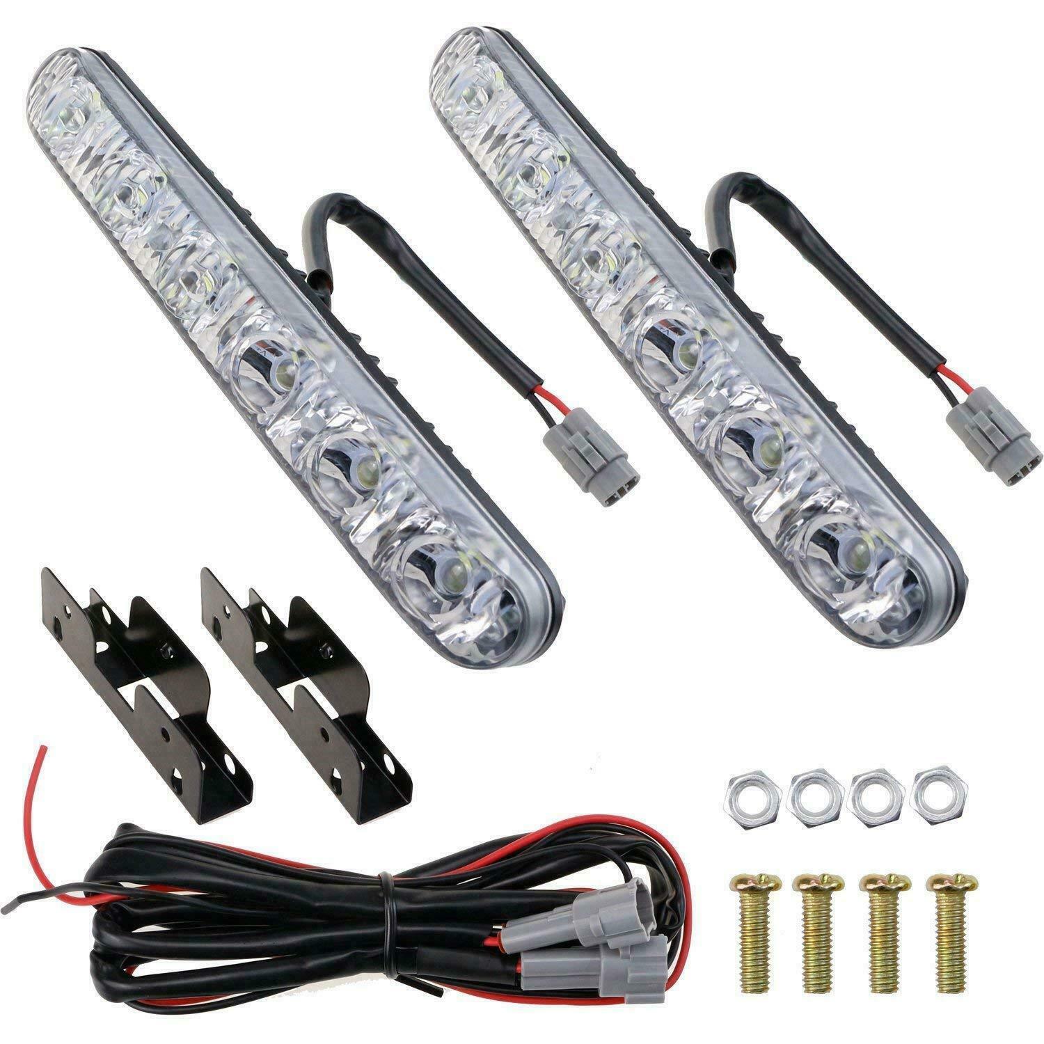 6 LED DRL Tagfahrlicht Lichter Leuchten Arbeitslicht Auto Lampen E ...